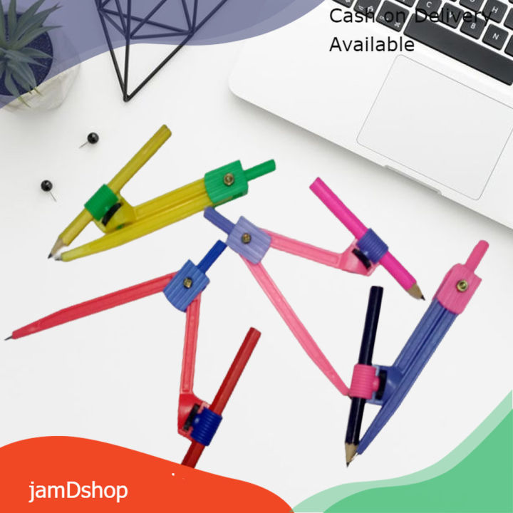jamDshop Plastic Compass with Pencil Assorted Colors Joy | Lazada PH