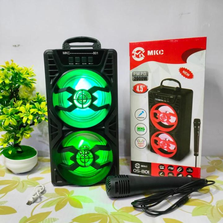 MKC KIMISO QS-801 Speaker Bluetooth Portable 4.5 x 2 Inch Free ...