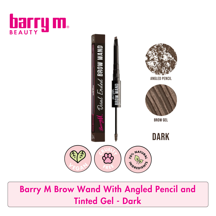 Barry M Brow Wand With Angled Pencil and Tinted Gel - Dark | Lazada PH