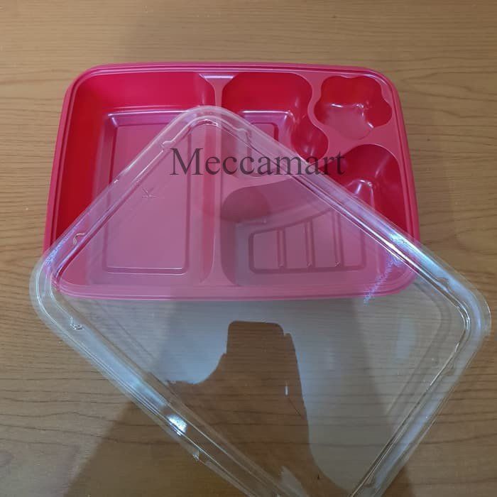 Box Bento ( Warna Merah ) isi 50pcs Nasi Kotak Makan Bekal Katering ...