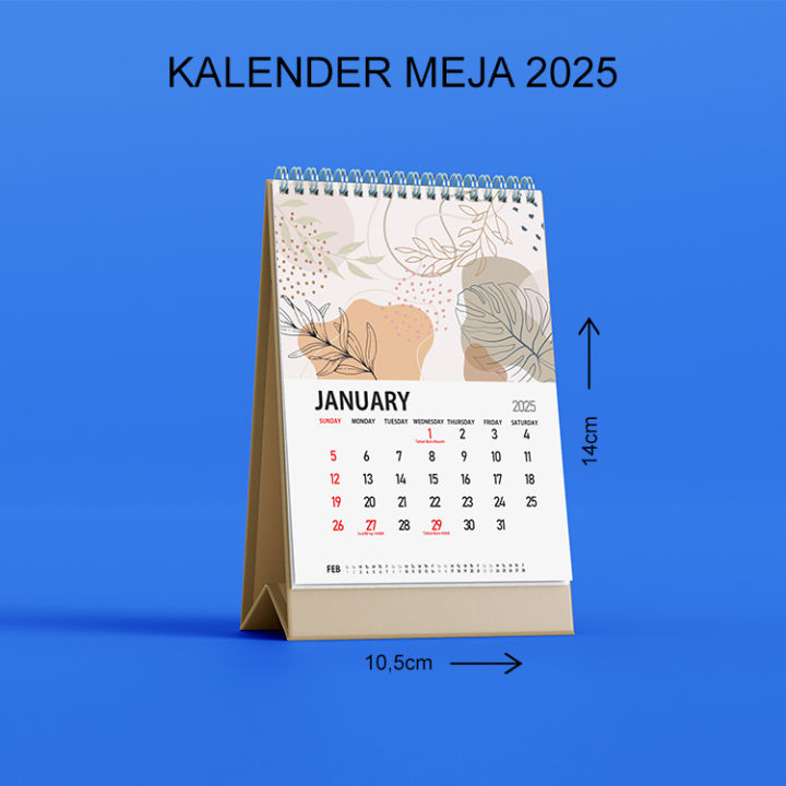 Kalender 2025 Lengkap Kalender Meja Ukuran Kecil Motif Aesthetic #01 ...