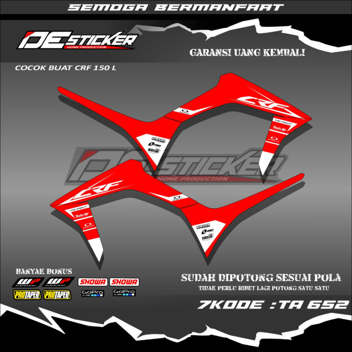 Striping Sticker Variasi Motor Honda CRF 150 L Stiker List Semi Full ...