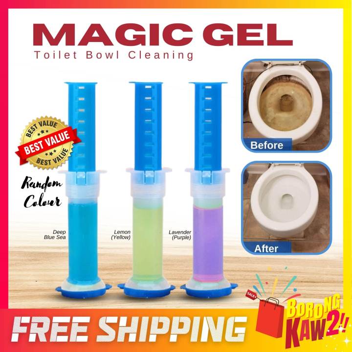 Magic Gel Toilet Bowl Cleaner Bathroom Scrubble Bubble Cleaner Pushtype ...