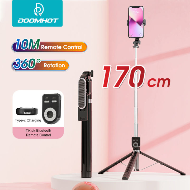Doomhot Selfie Stick Tripod 1 7m Long Selfie Stick Tiktok Charging