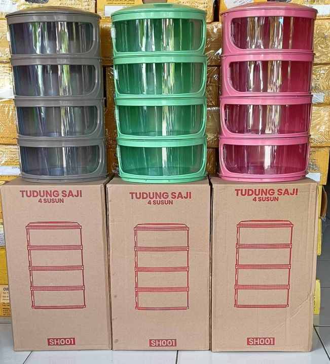 TUDUNG SAJI 4 SUSUN / RAK LAUK 4 SUSUN | Lazada Indonesia