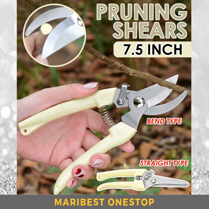7.5" Garden Non-slip Handle Pruning Shear Snip Tool Pruner Scissor ...