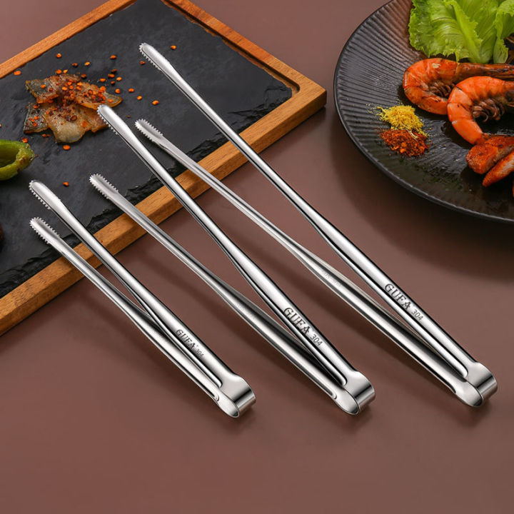 YESPERY Stainless Steel Barbecue Clip Korean Food Tongs Outdoor ...