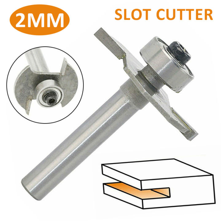 1/4" 6.35mm T Slot Shank Milling Cutter Wood Carving Groove Joint ...