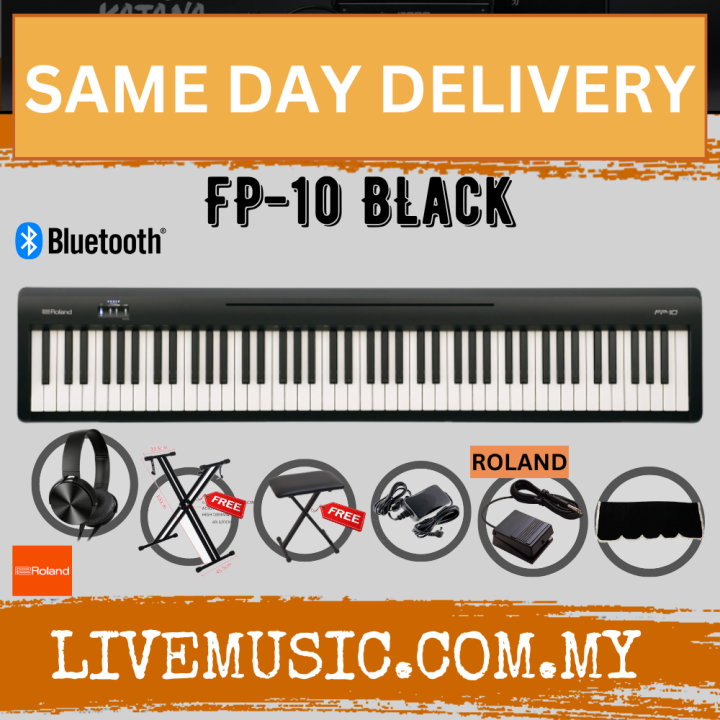Roland FP10 88-key Digital Piano with Note Stand and Adapter ( FP-10 ...