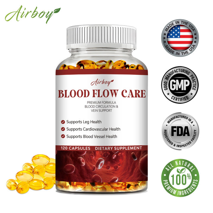 BLOOD FLOW CARE - Blood Circulation Supplement, 120 Capsules, Supports ...