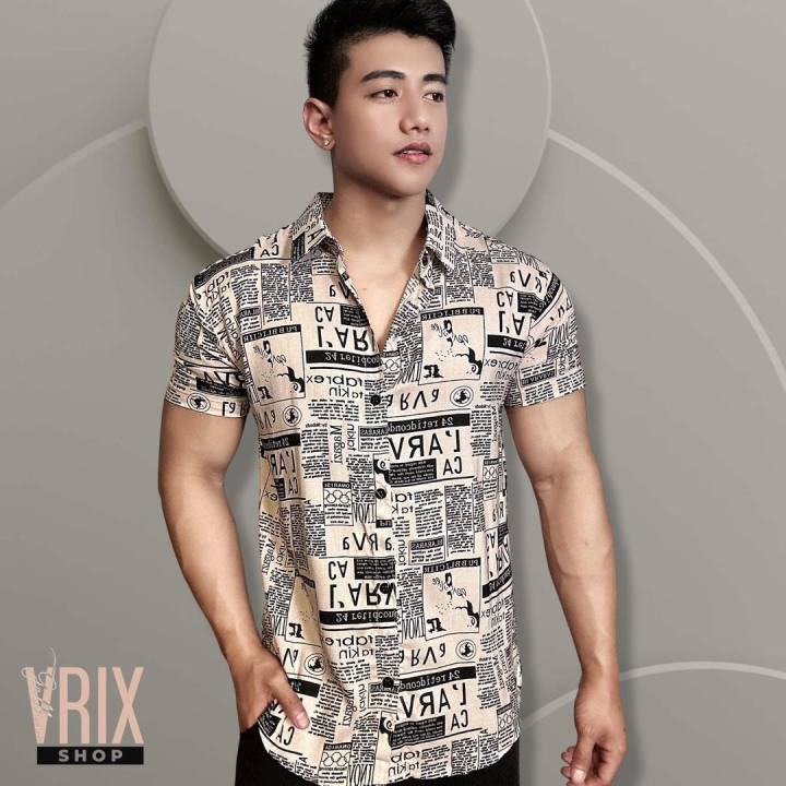 NEWSPAPER COLLECTION PRINTED POLO BY VRIX SHOP | Lazada PH