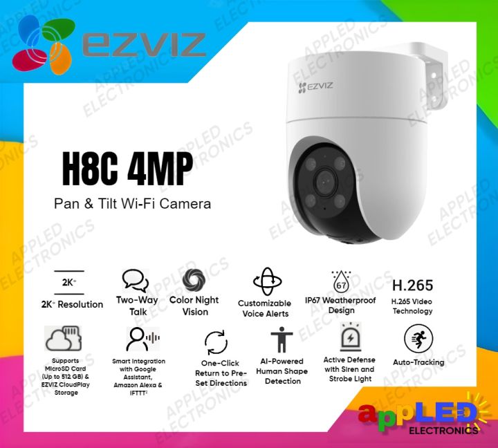 EZVIZ H8C 4MP Smart Wi-Fi Pan & Tilt Camera | Lazada PH