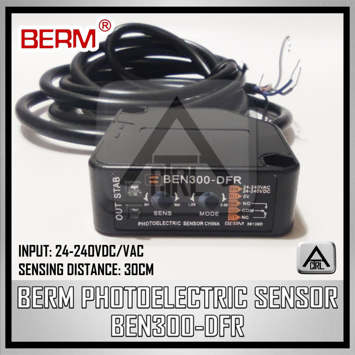BERM PHOTOELECTRIC SENSOR DIFFUSE TYPE BEN300-DFR | REFLECTIVE TYPE BEN5M-MFR | VAT INCLUDED ...