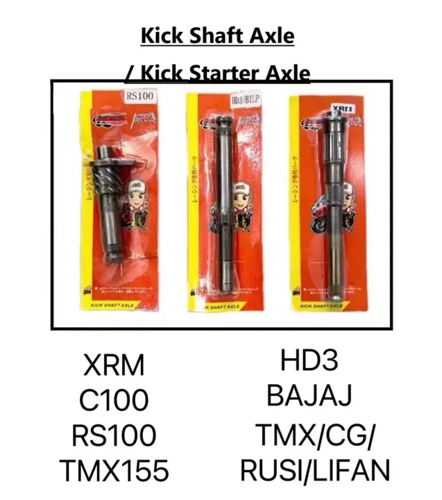 Kick Shaft Axle / Kick Starter Axle For Xrm/C100/RS100/Tmx155/HD3/Bajaj ...