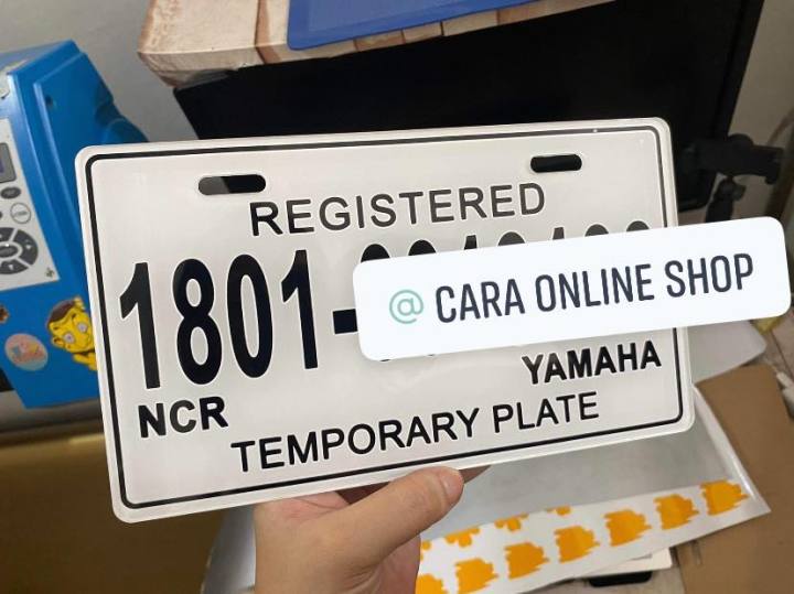 ACRYLIC MC TEMPORARY PLATE NEW FORMAT | Lazada PH