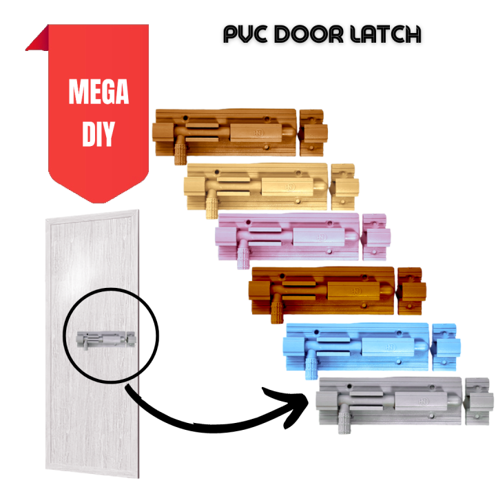 LOCAL PVC Door Latch PVC Bolt PVC Slug Toilet Bathroom Fitting Room ...