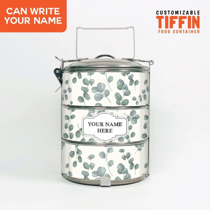 Personalized Designer Tiffin can write name Stainless Steel Food ...