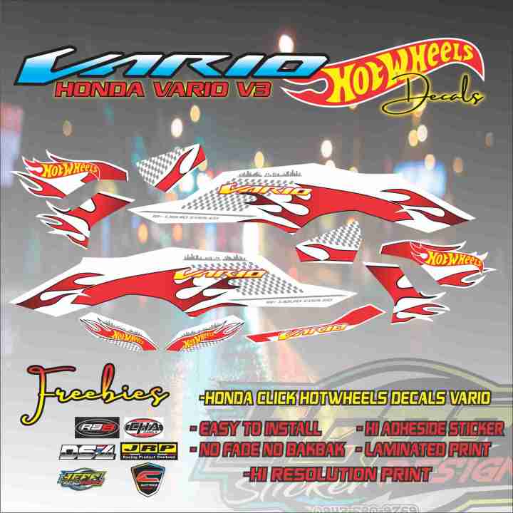 HONDA CLICK 125 V3 STICKER VARIO HOTWHEELS DECALS | Lazada PH