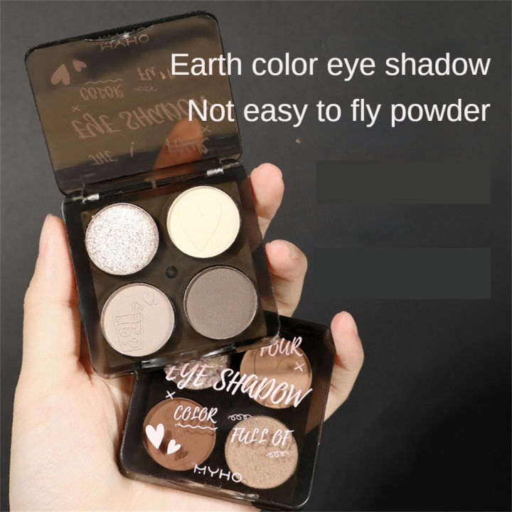 LAMEILA MYHO Four-color Matte Eyeshadow Palette Fine Flash Lasting Long ...
