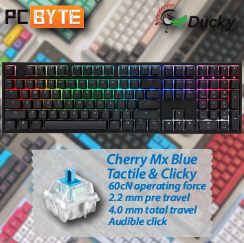 Ducky One 2 RGB LED Double Shot PBT Mechanical Keyboard [Cherry MX ...