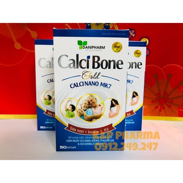 Calci Bone Gold, Calci Nano MK7 Canxi nano với sữa non, inulin và Mk7 ...