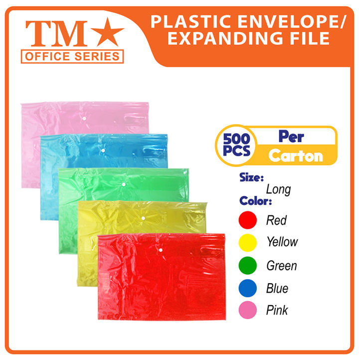 TM | 500 pcs Plastic Envelope Colored Long (PE-6) | Lazada PH