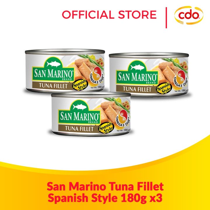 SAN MARINO Tuna Fillet 180g - Pack of 3 | Lazada PH