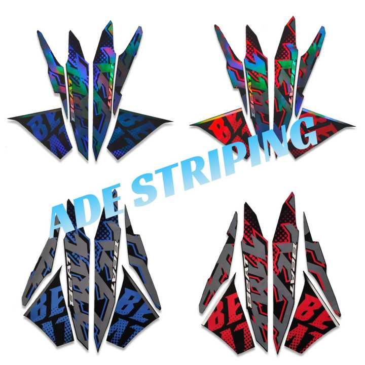 STRIPING LIS LES BODY MOTOR HONDA BEAT STREET 2024 VARIASI HOLOGRAM ...