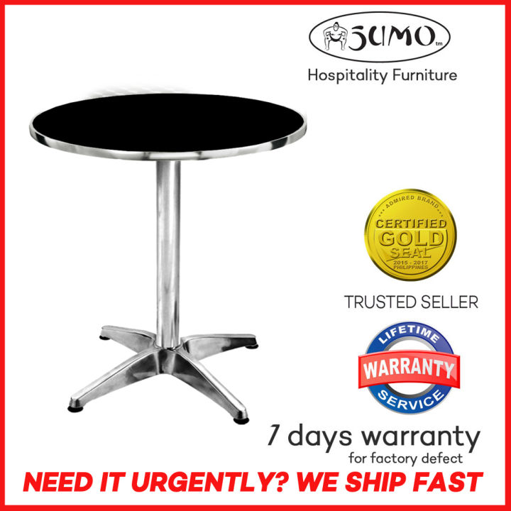 Sumo AT-60R BLK 60cm Top Aluminum Round Pantry Table (Black) Restobar ...