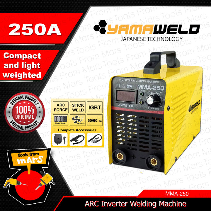 YAMAWELD JAPAN 250A Portable MMA Inverter IGBT Welding Machine ARC MMA ...