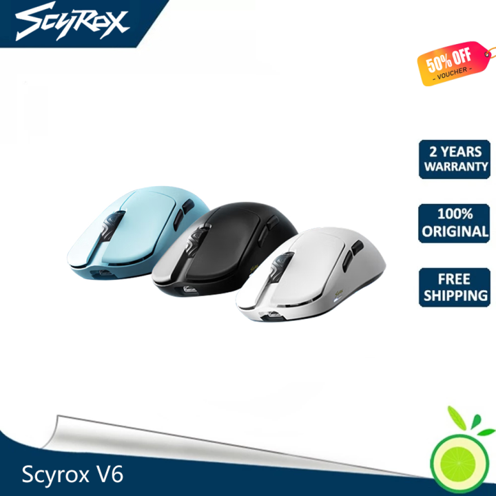 Scyrox V6 dual-mode wireless gaming mouse, 8k return rate, Pixart3950 ...