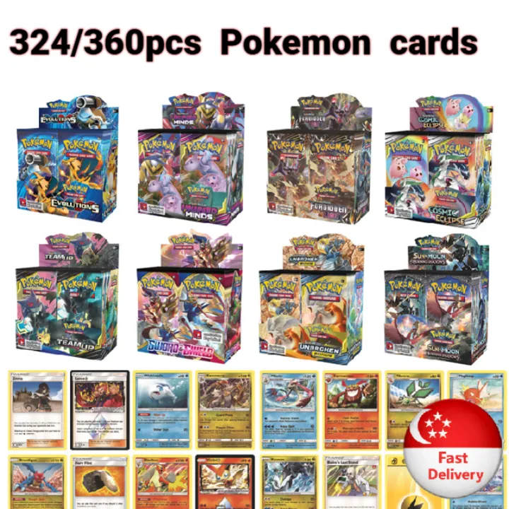 【SG stock】324Pcs New Pokemon Cards TCG 36 Bags Sealed Booster Box ...