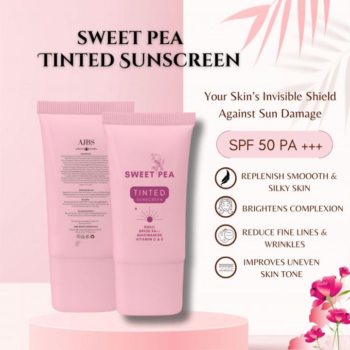 100% EFFECTIVE Sweet Pea Premium Tinted Sunscreen w/ SPF50 PA++ ...