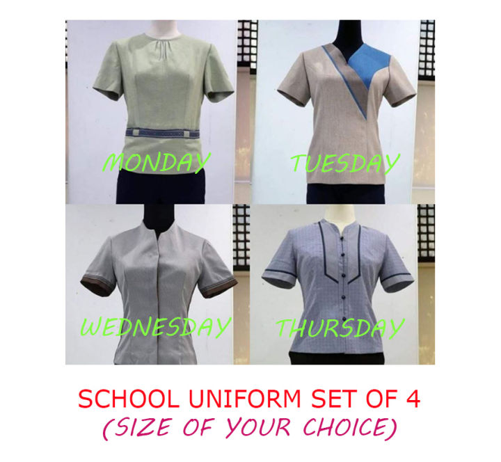 FEMALE COMPLETE DEPED 4 SETS TEACHERS UNIFORM 2021 | Lazada PH