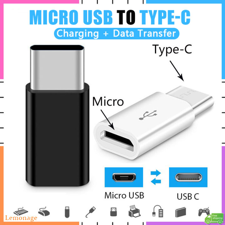 【Buy 5 Get 1 Free】Android Micro USB To Type C OTG Adapter Charger Adapter Charging Data Transfer ...