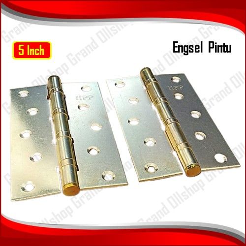 Engsel Pintu Plat 5 Inch CP / Engsel Jendela /Engsel Pintu Rumah Silver ...