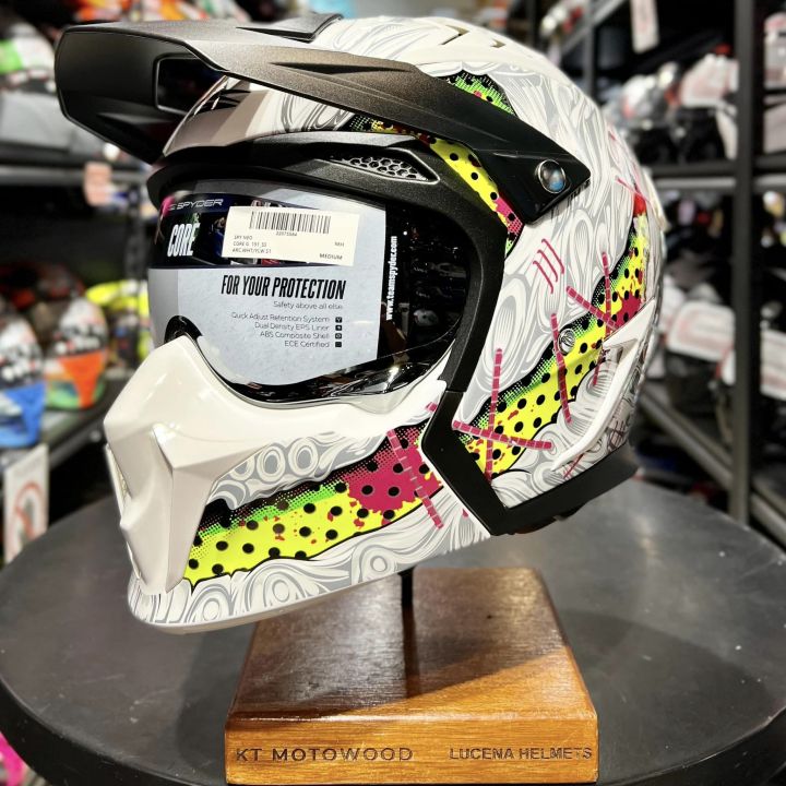 SPYDER CORE SHRED Dual Sport Helmet w/ FREE (2) EXTRA VISOR | Lazada PH