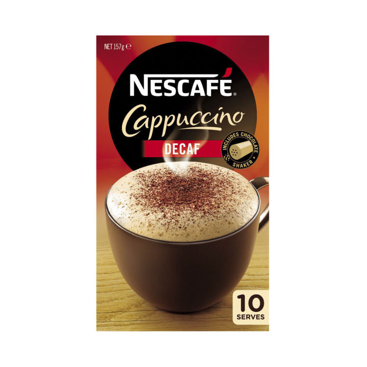 Nescafe Decaffeinated Cappucino Coffee Sachets 10 pack, Made in ...