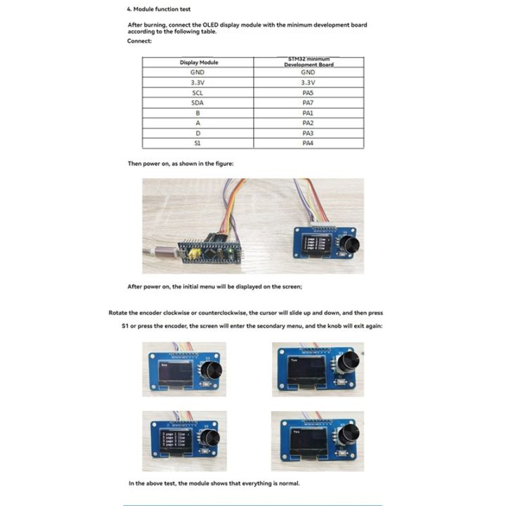 【MAO】-0.96 Inch OLED Display Module with Buttons EC11 Rotary Encoder ...