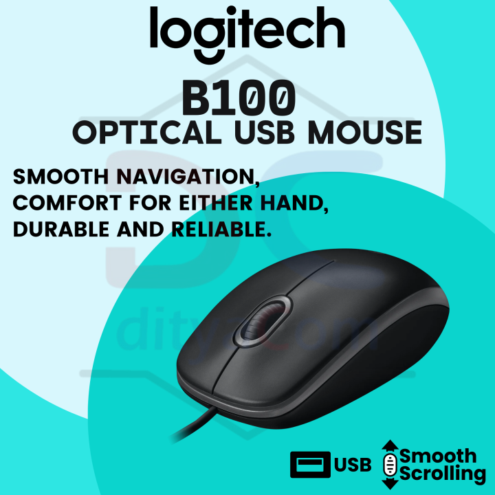 Logitech B100 Usb Optical Mouse Original [garansi Resmi] Lazada Indonesia