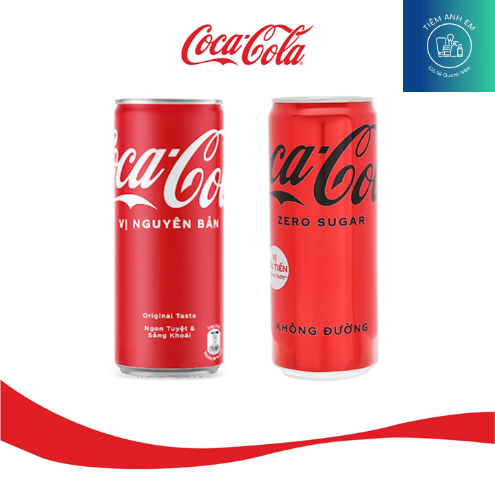 Coca Cola Vị Nguyên Bản Lon 320ml Có Đường Và Không Đường - 1 Lon/ 1 ...