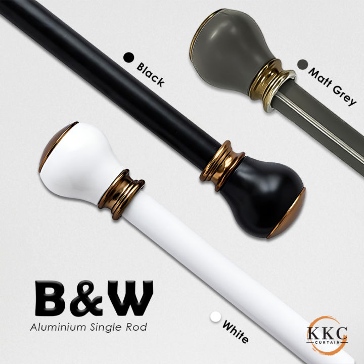 KKC B&W Single Aluminium Curtain Rod/Rod langsir Aluminium/ Kayu ...