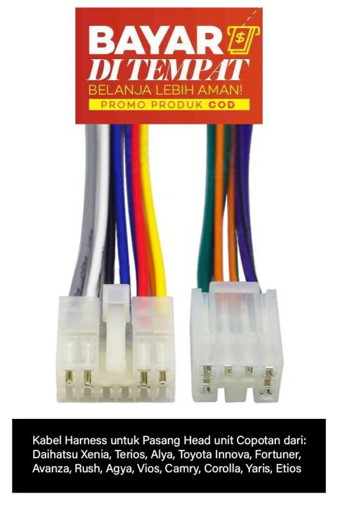 Kabel Head Unit Soket 10+6 Pin untuk Pasang Headunit Copotan ex ...