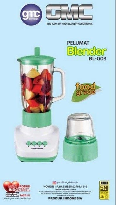 Blender GMC BL 003 NEW 6 mata pisau 2ind1 kuat (foodgrade class) Blender 2 In1 | Lazada Indonesia