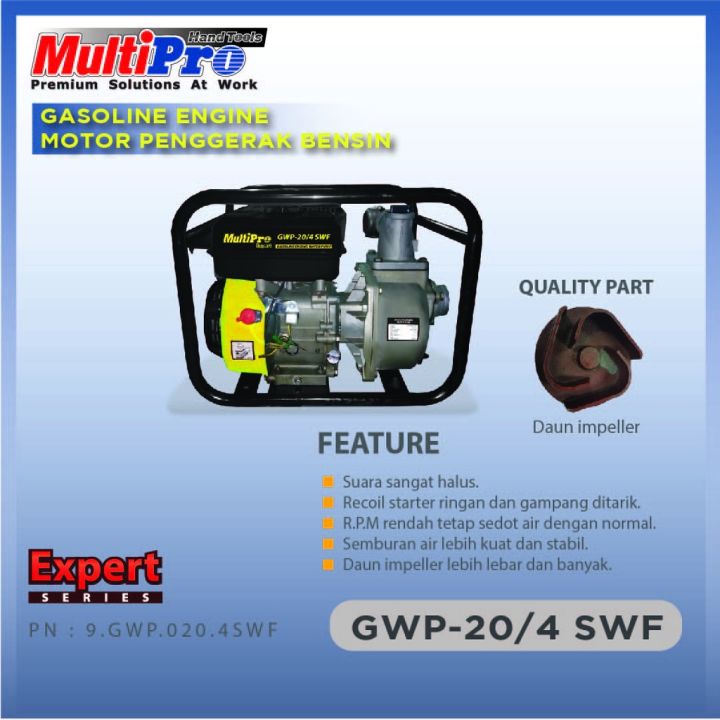 Gasoline engine waterpump/pompa air dengan engine penggerak GWP-20/4 ...