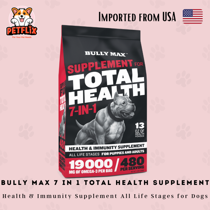 Bully Max 7 in 1 Total Health - Immunity & Health Supplement Powder for ...