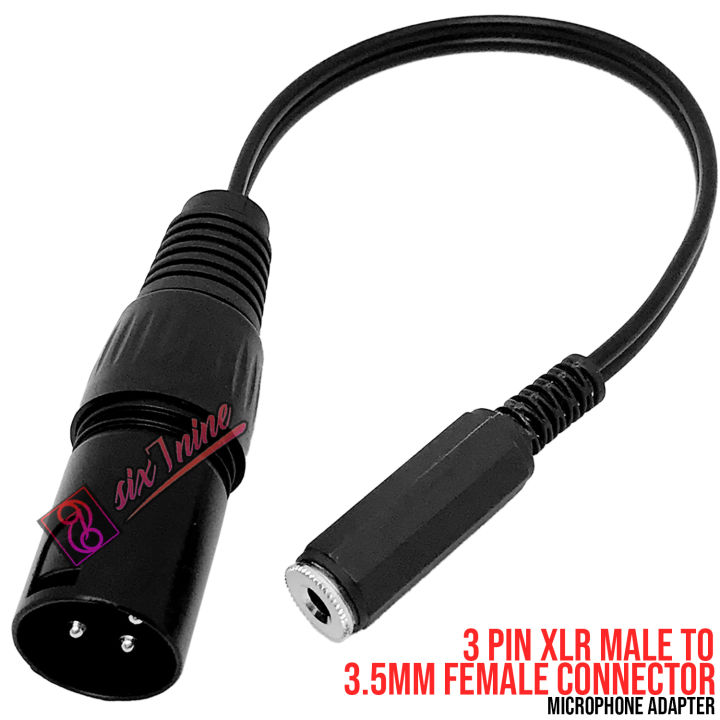 SSN 3-Pin XLR Male to 3.5mm Female Microphone Adapter – Audio Connector ...