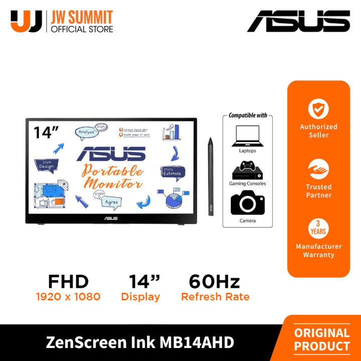 Asus ZenScreen Ink MB14AHD 14 inch FHD 60Hz 5ms IPS Technology Flicker ...