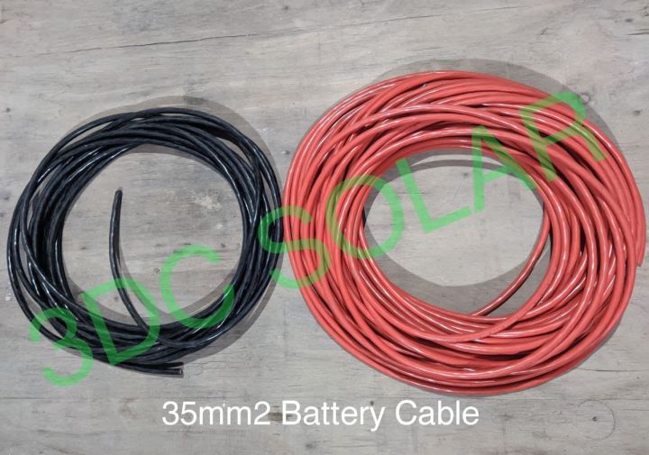 BATTERY/INVERTER Cable [35mm2] Single Core RED/BLACK Series/Parallel ...
