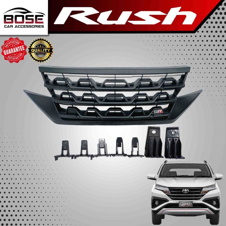 Carbon Fiber Black Front Grill / Grille Guards Toyota Rush G E 2018 ...